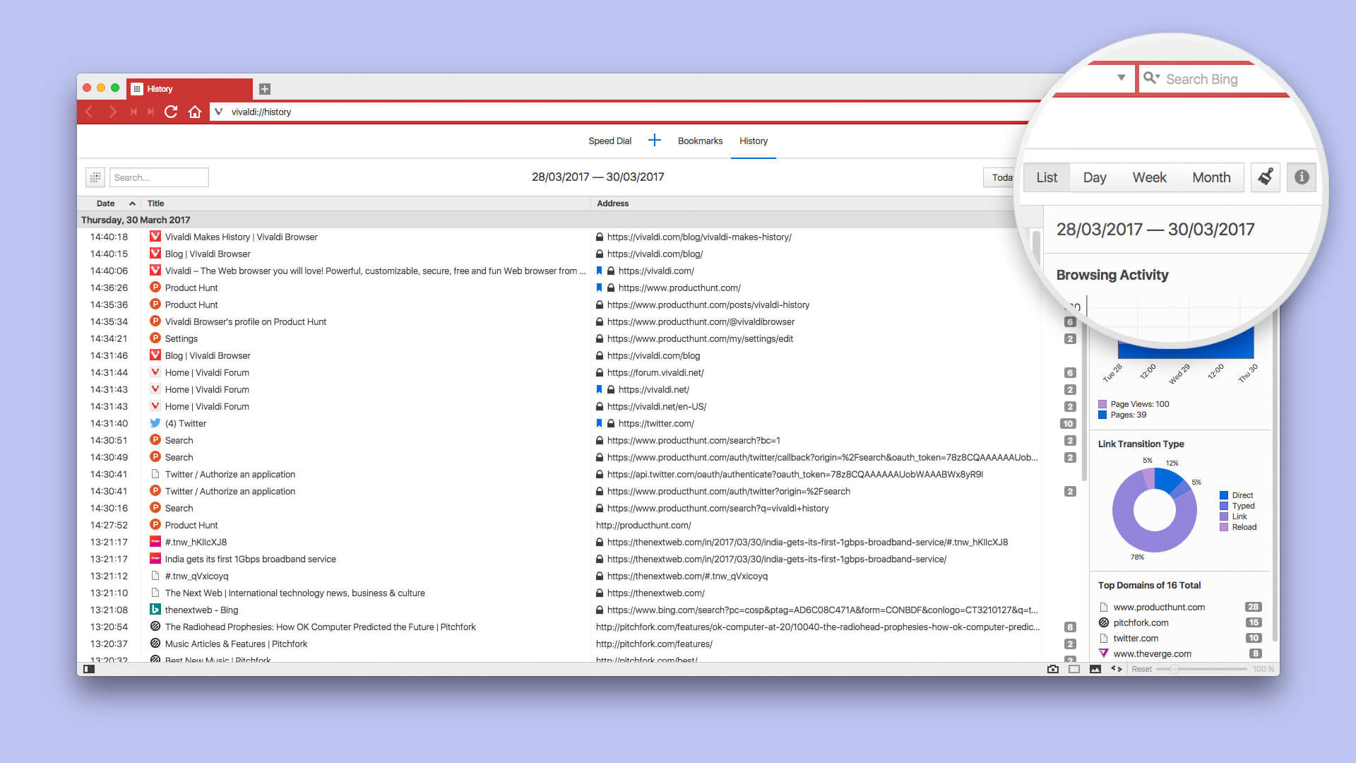 History Vivaldi Browser Help