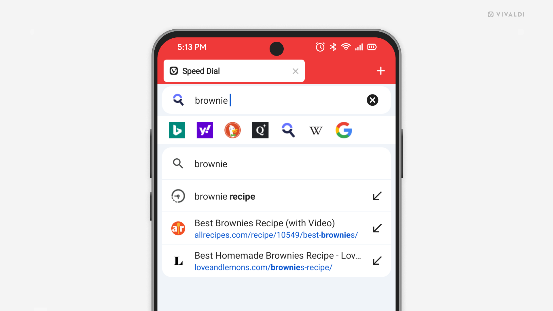 Search the web with Vivaldi on Android | Vivaldi Browser Help